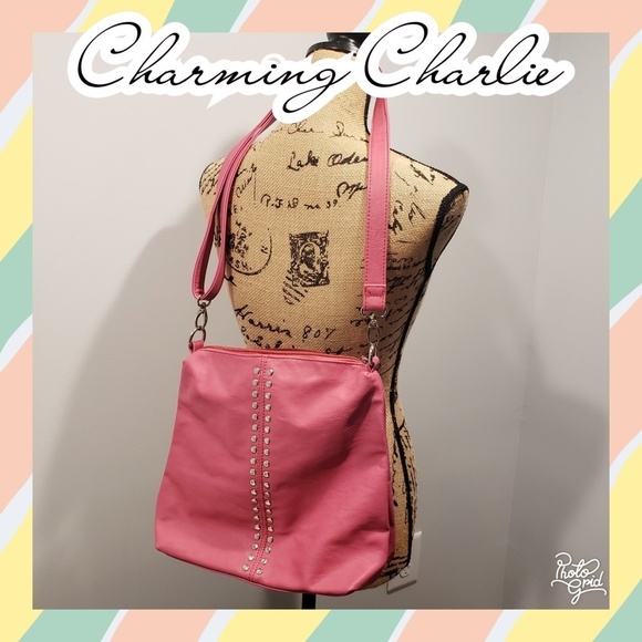 Charming Charlie | Bags | Charming Charlie Pink Studded Purse | Poshmark